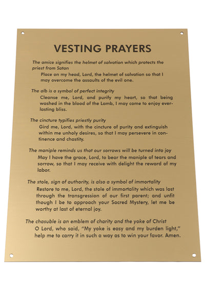 Vesting Prayers Plaque (Style K5) – North Star Brands